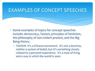 Types of speeches | PPTX
