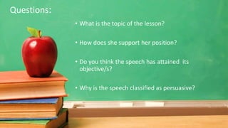Types of speeches | PPTX