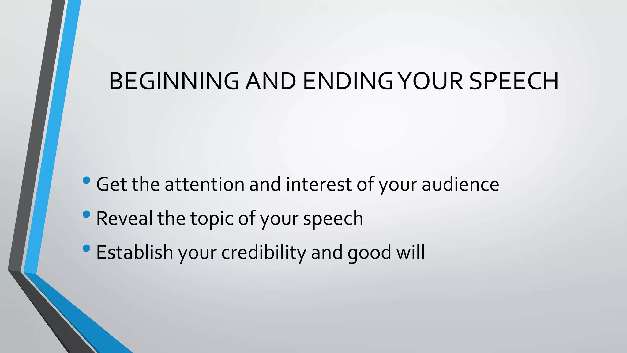 Types of speeches and principles of speech writing and delivery | PPTX