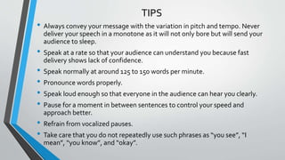 Types of speeches and principles of speech writing and delivery | PPTX