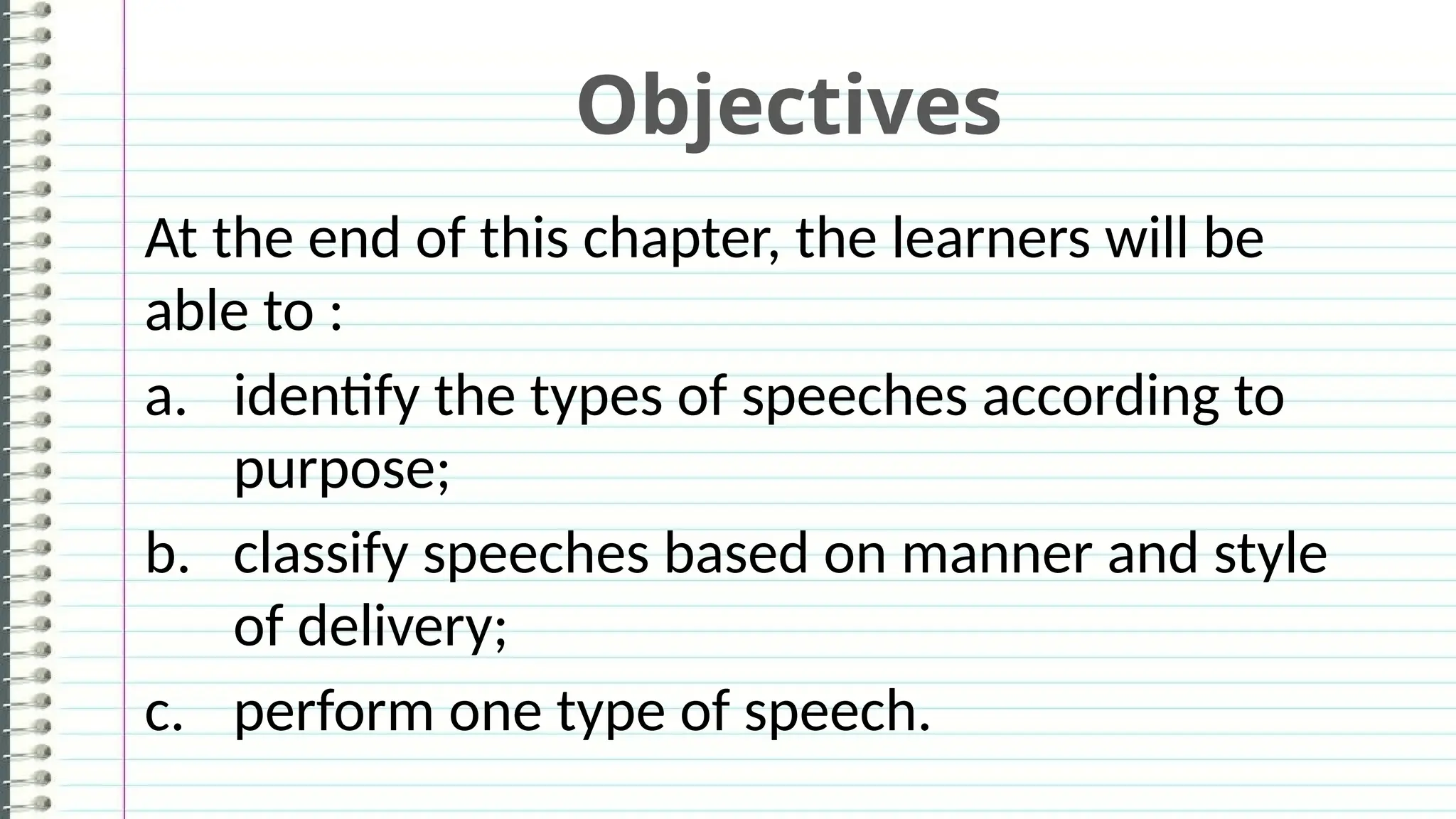 Types of Speeches for discussion Module 6 (Start with this before the speech styles).pptx