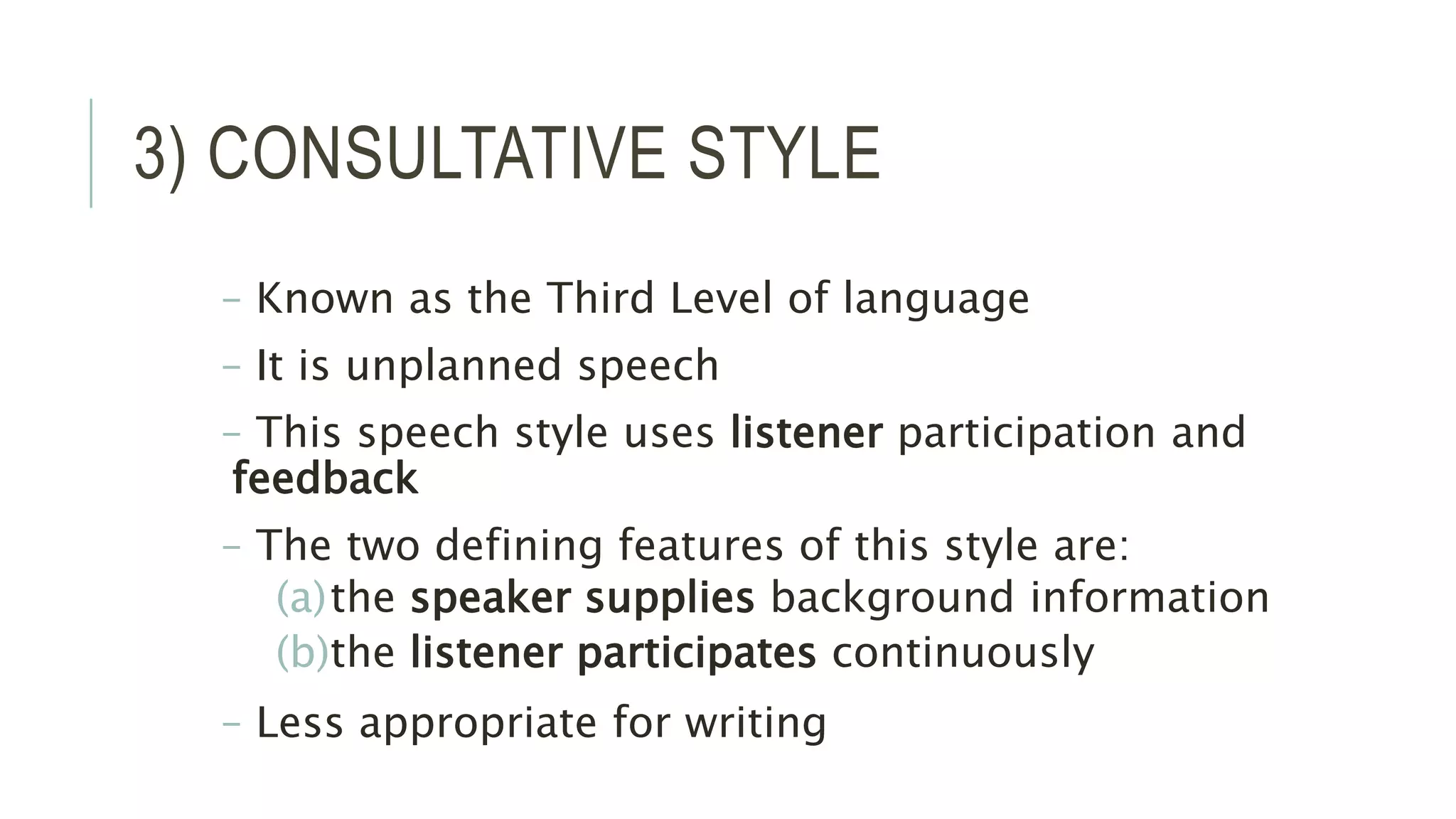 Types of speech styles | PPTX