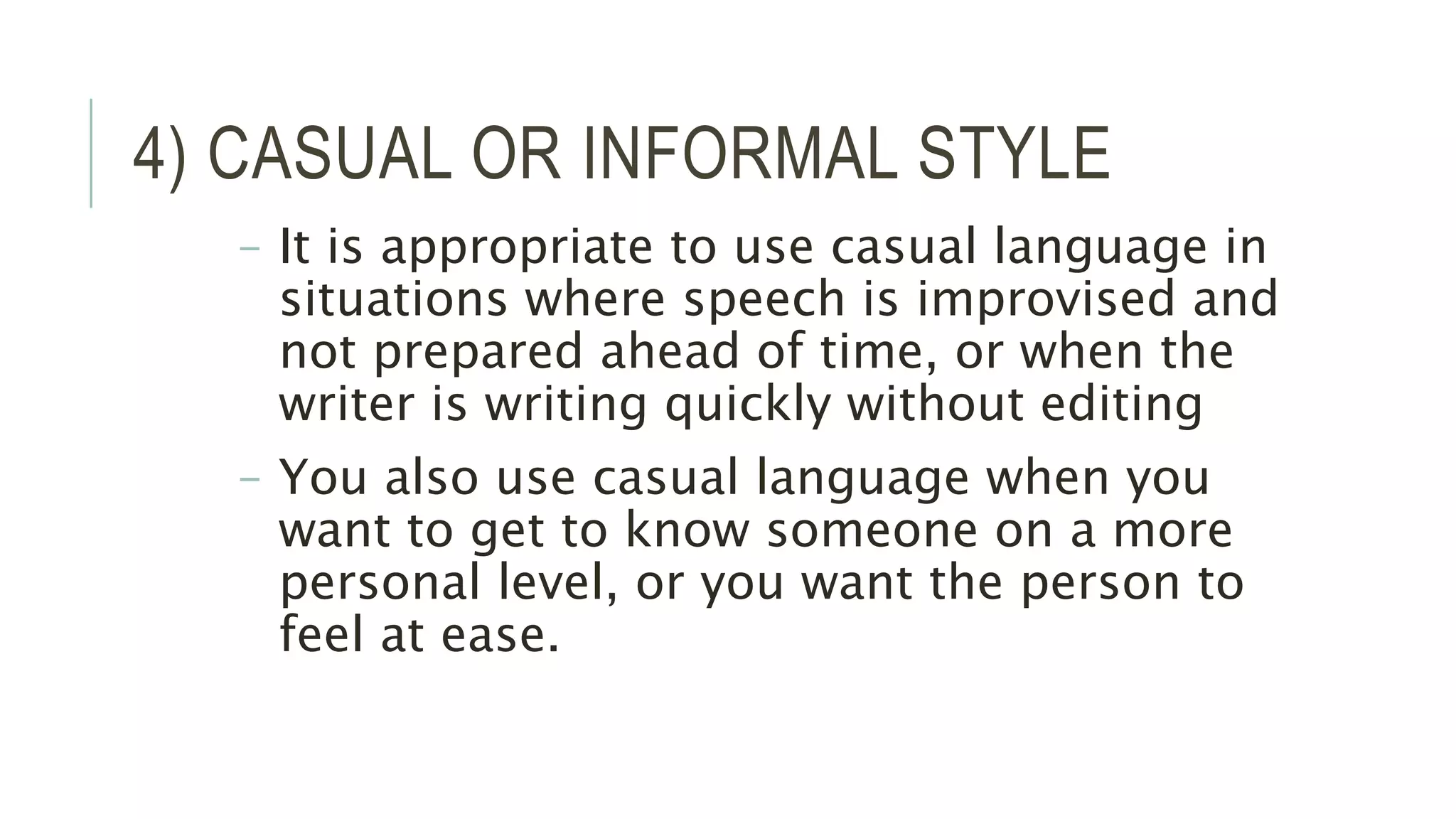 Types of speech styles | PPTX