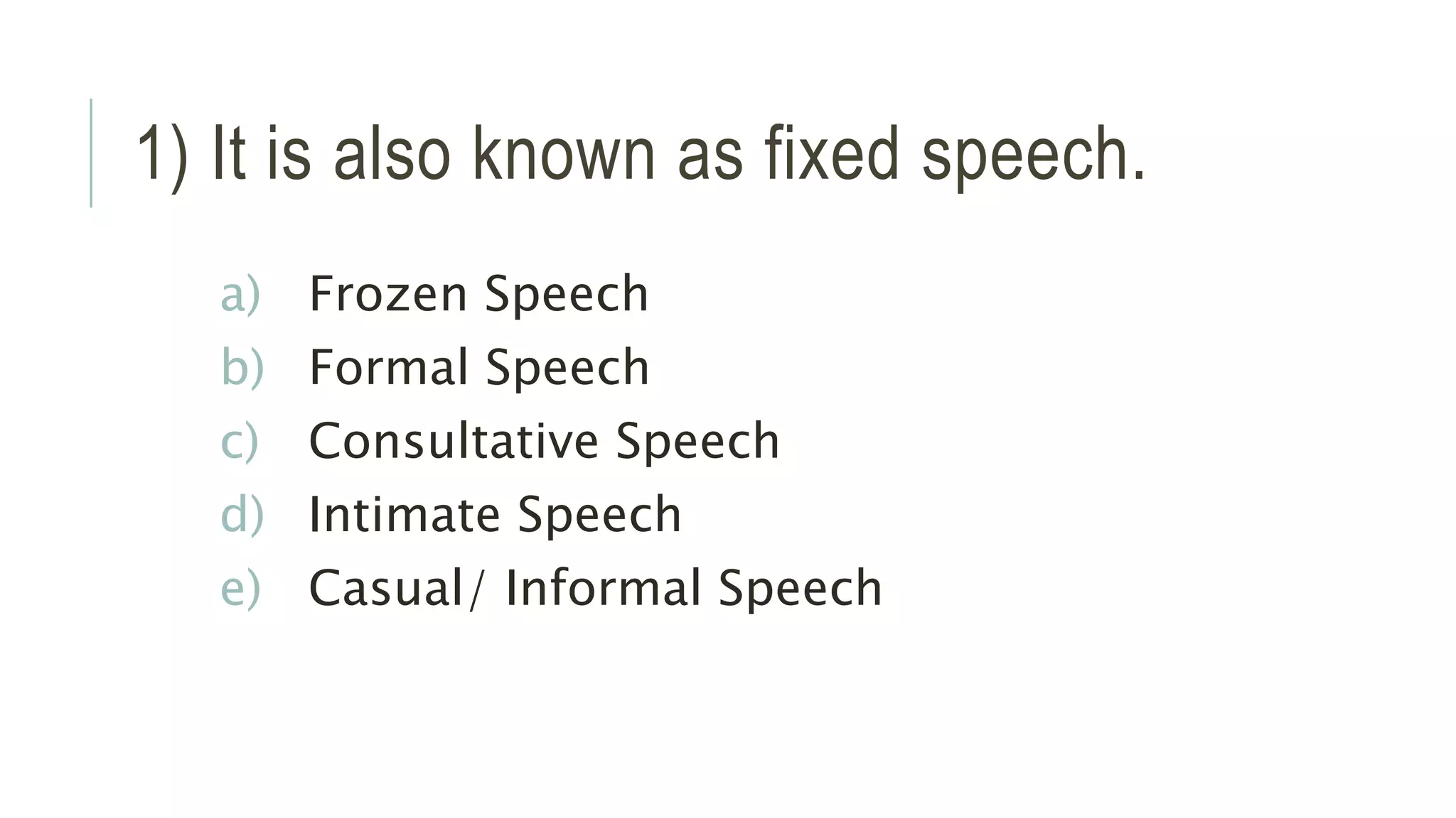 Types of speech styles | PPTX