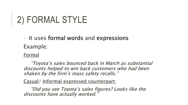 Types of speech styles | PPTX | Educational Assessment | Education