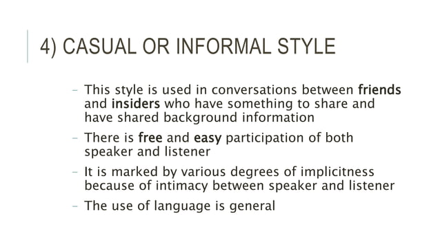 Types of speech styles | PPTX | Educational Assessment | Education