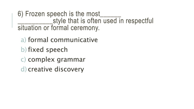 Types of speech styles | PPTX | Educational Assessment | Education
