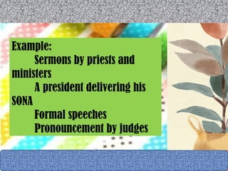 TYPES OF SPEECH STYLES SUCH AS INTIMAptx | PPT