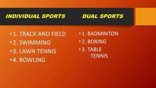 Types of sports | PPTX