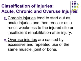 Types of sports injuries | PPTX