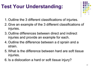 Types of sports injuries | PPTX