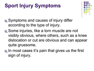 Types of sports injuries | PPTX