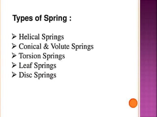 Types of spring PPT | PPTX