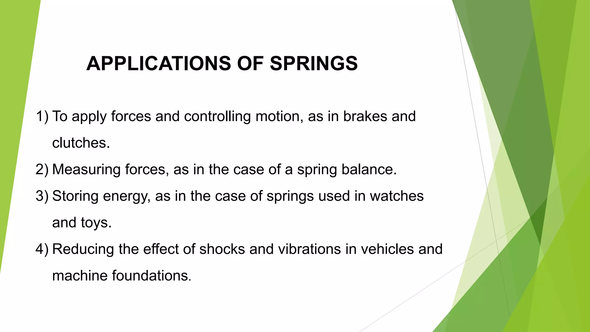 Types of springs, its application and reasons | PPTX