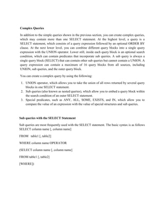 1.Types of SQL Commands for mba students | PDF