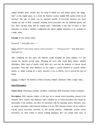 Types of sql injection attacks | PDF