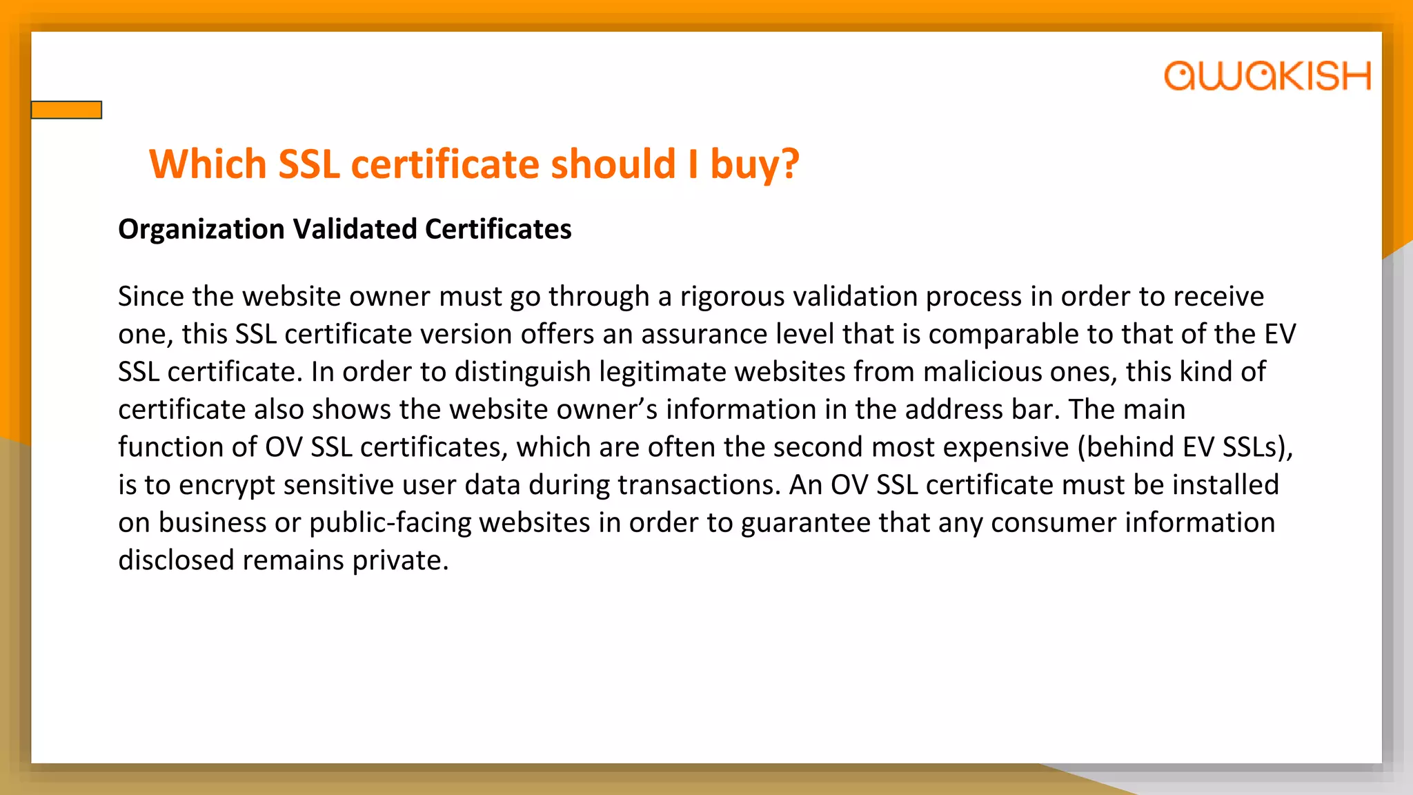 Types of SSL Certificates for Every Business Need | PPTX