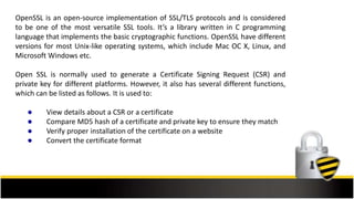 Types of ssl commands and keytool | PPT