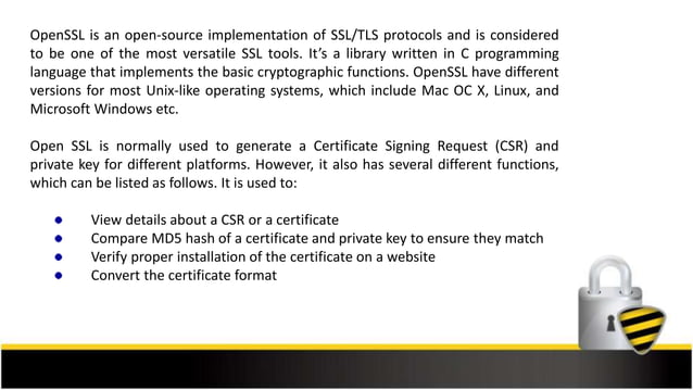 Types Of Ssl Commands And Keytool Ppt 