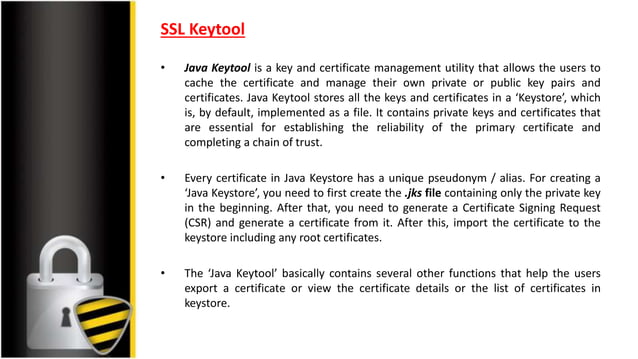 Types Of Ssl Commands And Keytool Ppt