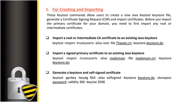 Types Of Ssl Commands And Keytool Ppt