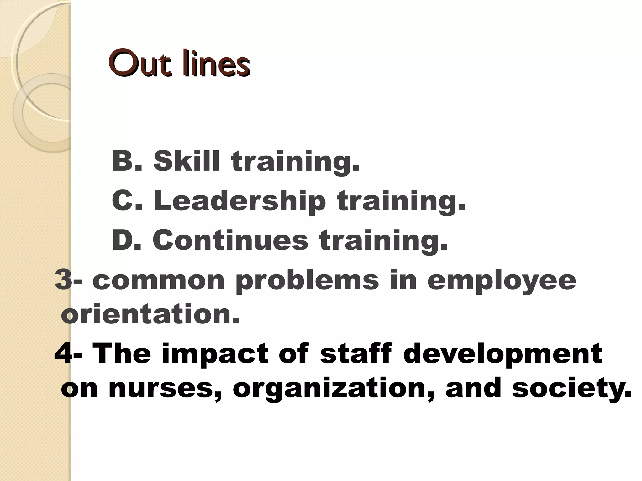 Types of staff development | PPT