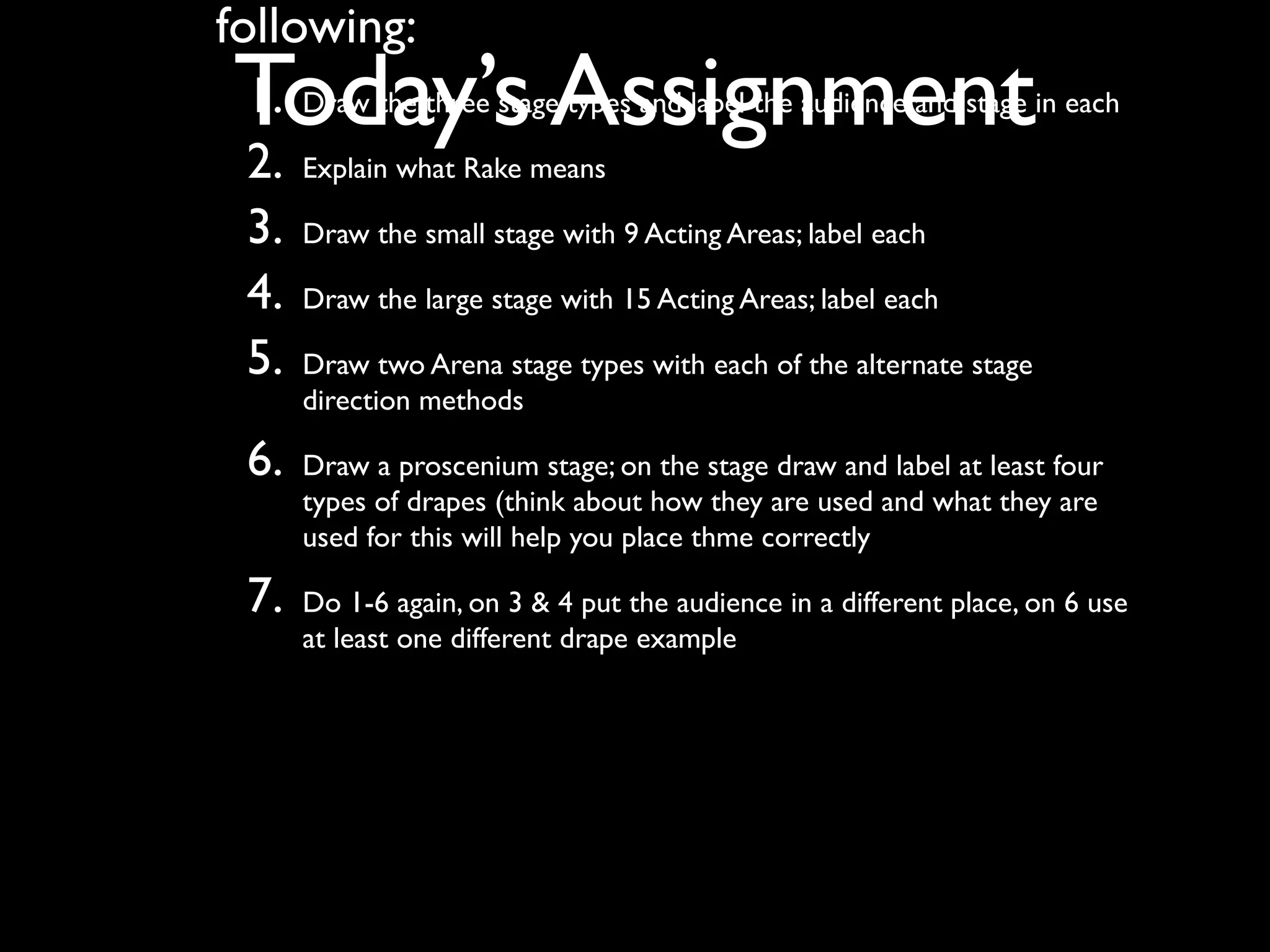Types of stages and drapes - Theatre 1 | PPT