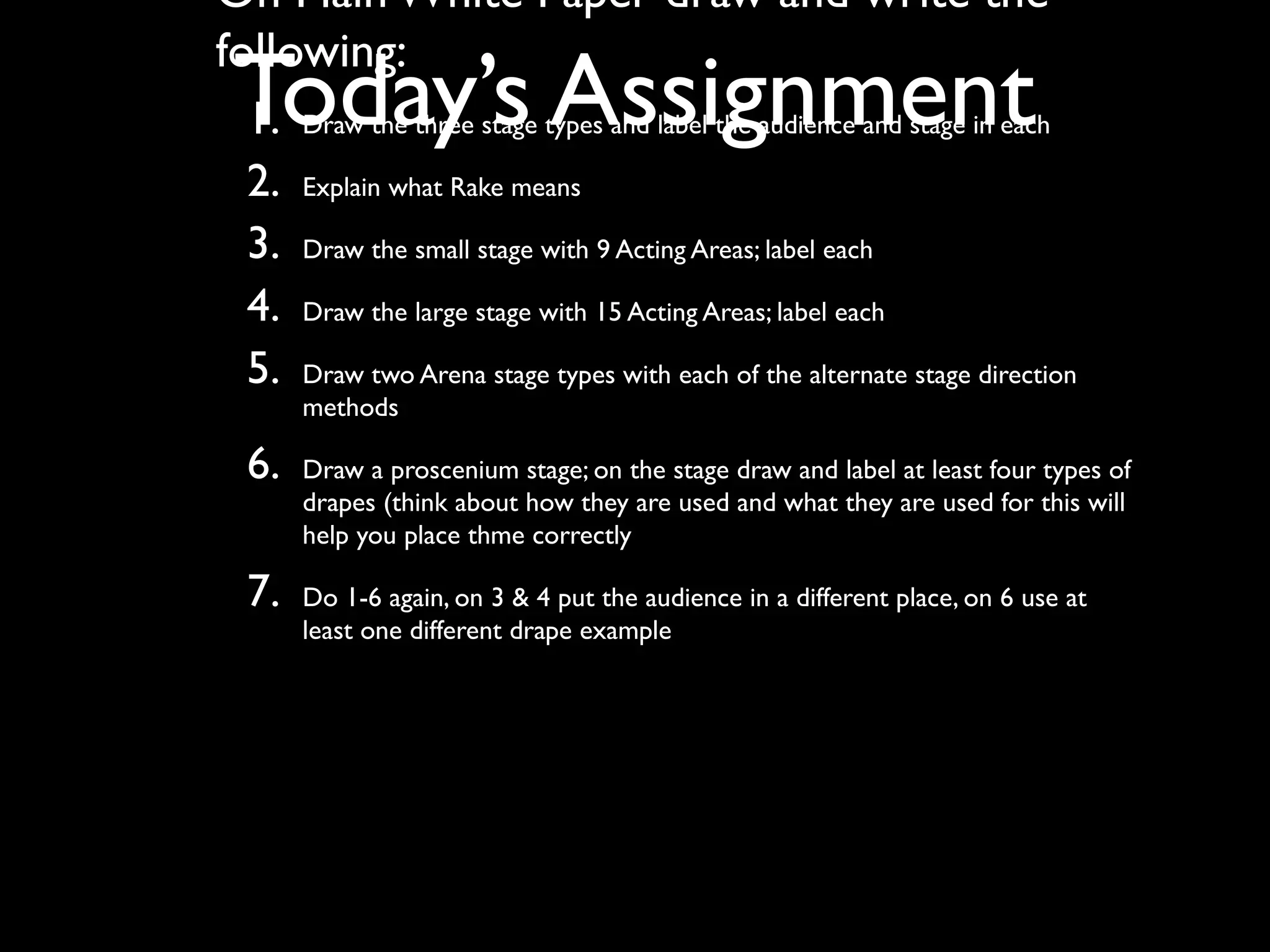 Types of stages and drapes - Theatre 1 | PPT