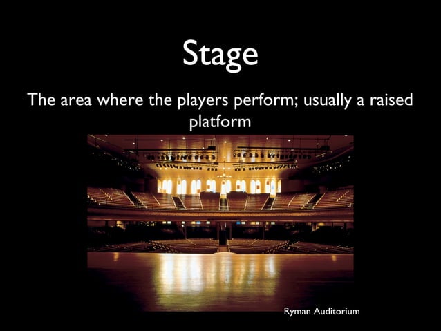 Types of stages and drapes - Theatre 1 | PPT