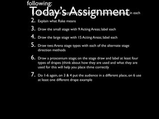 Types of stages and drapes - Theatre 1 | PPT