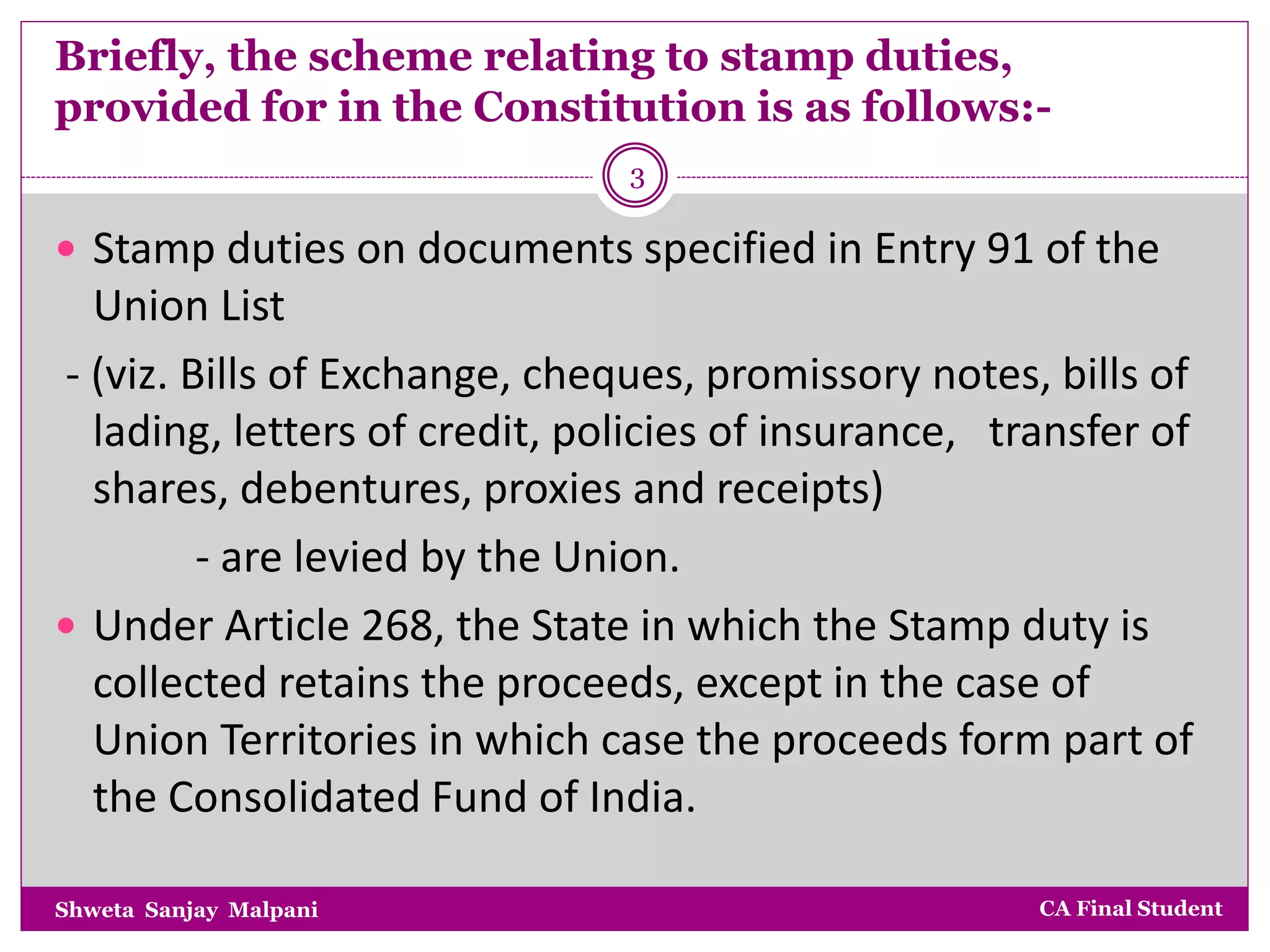 Types of stamps and some concepts of stamp duty | PPTX