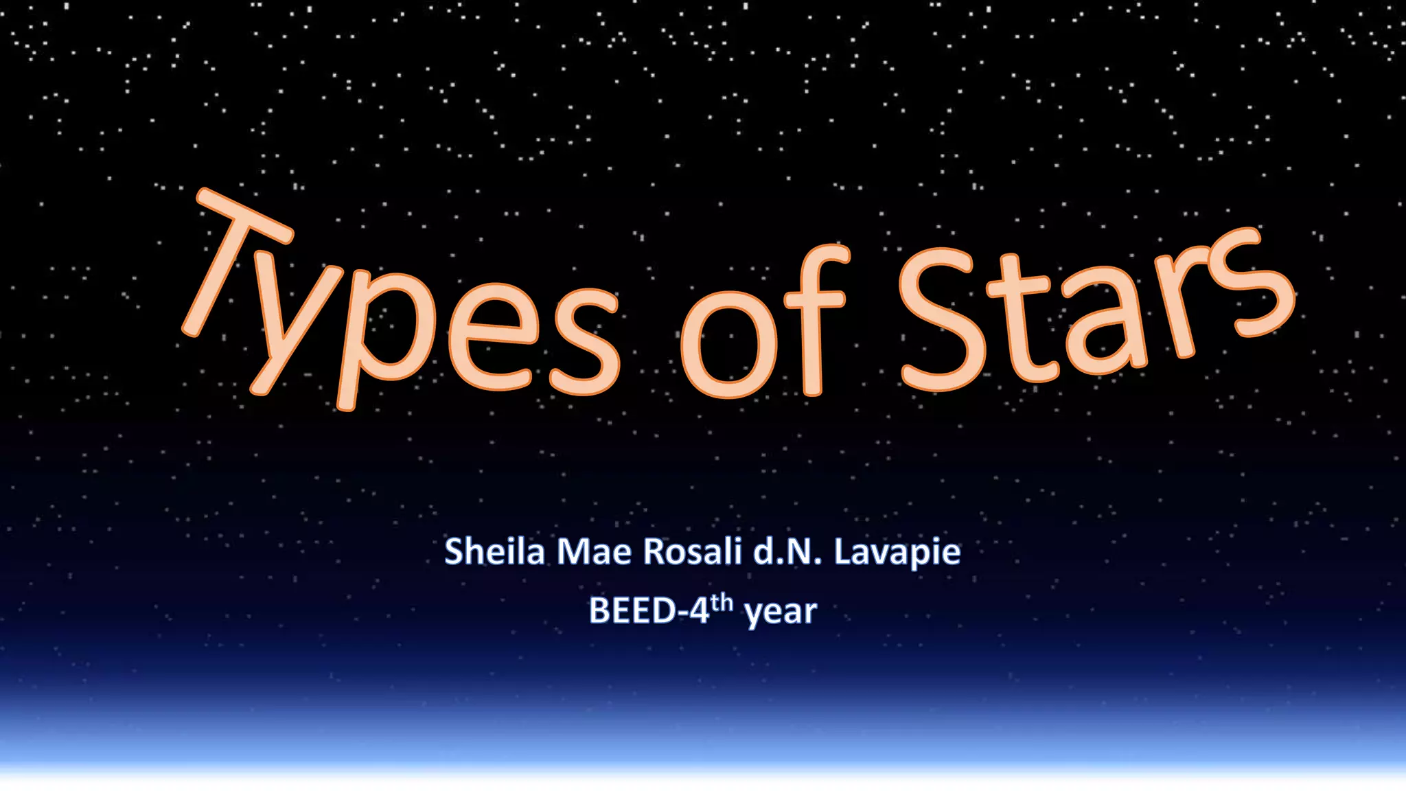 Types of stars | PPTX