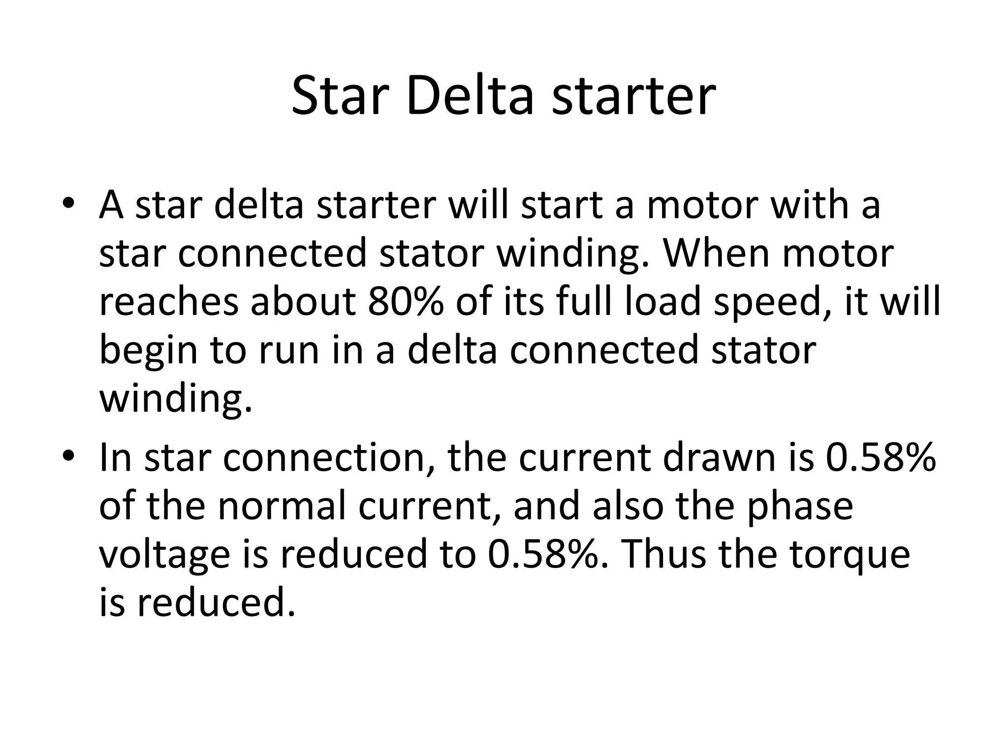 Types of starters of 3 phase induction motor | PPTX