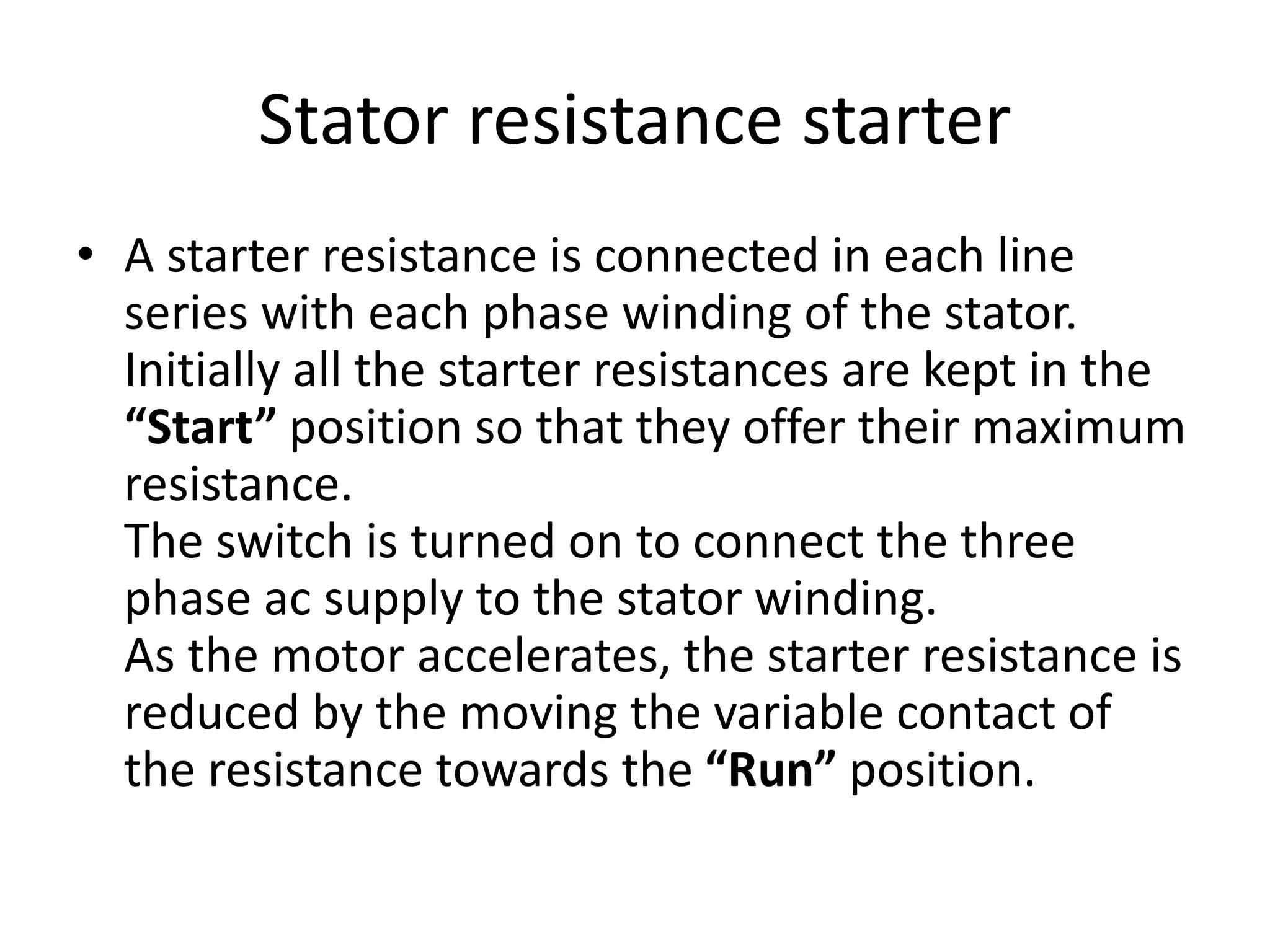 Types of starters of 3 phase induction motor | PPTX