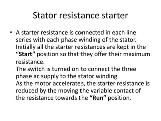 Types of starters of 3 phase induction motor | PPTX