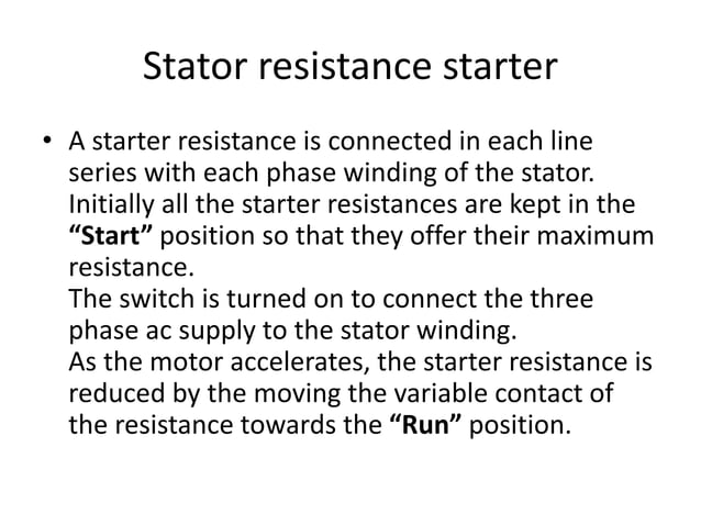 Types of starters of 3 phase induction motor | PPTX