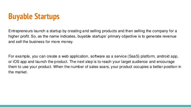 Types of startups in entrepreneurship | PPTX