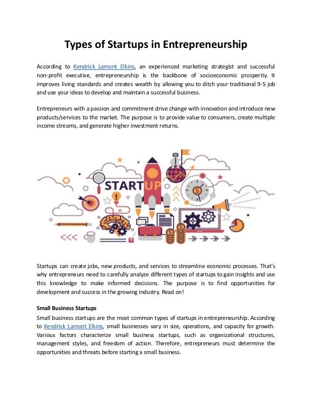 Types of Startups in Entrepreneurship | PDF