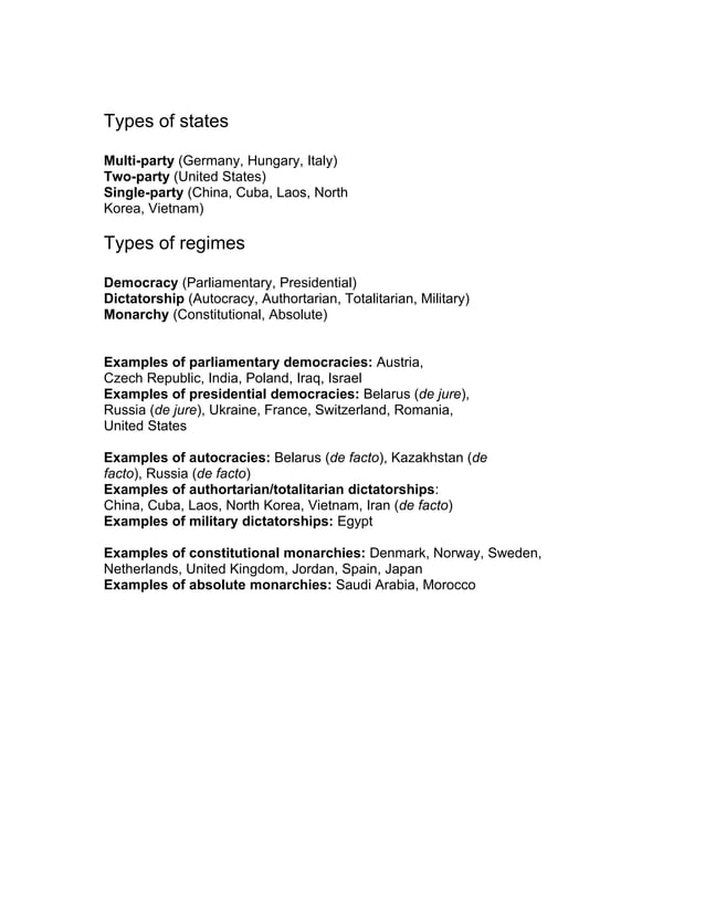 Types of States | RTF