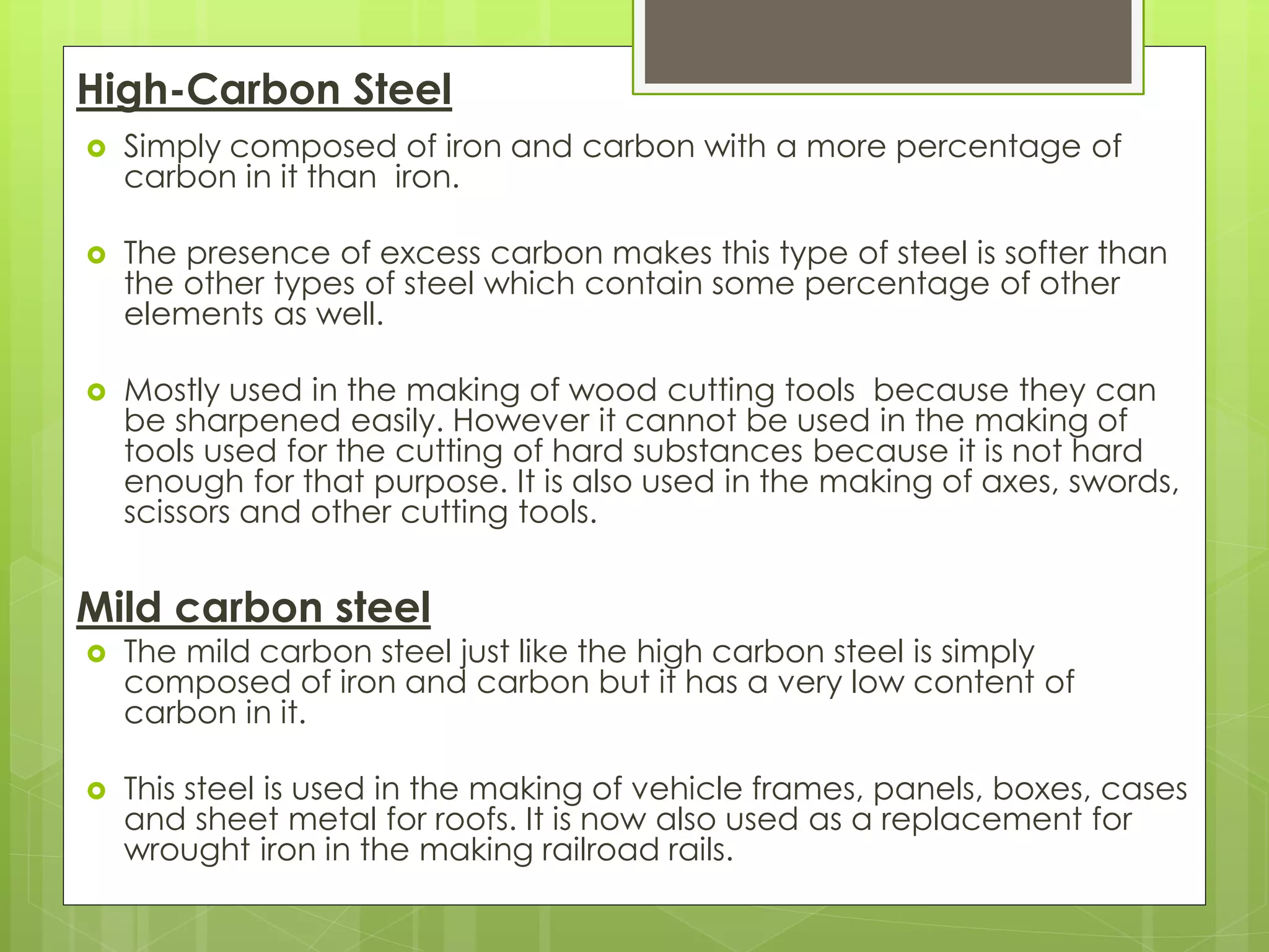 Types of steel | PDF