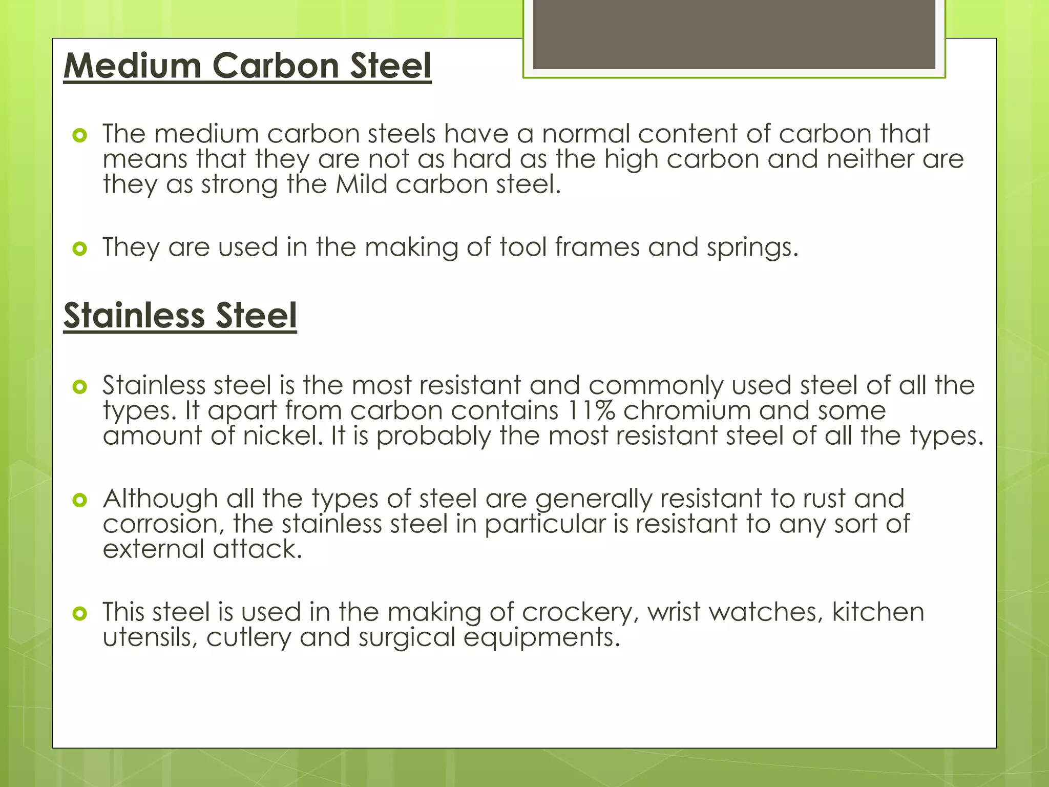 Types of steel | PDF