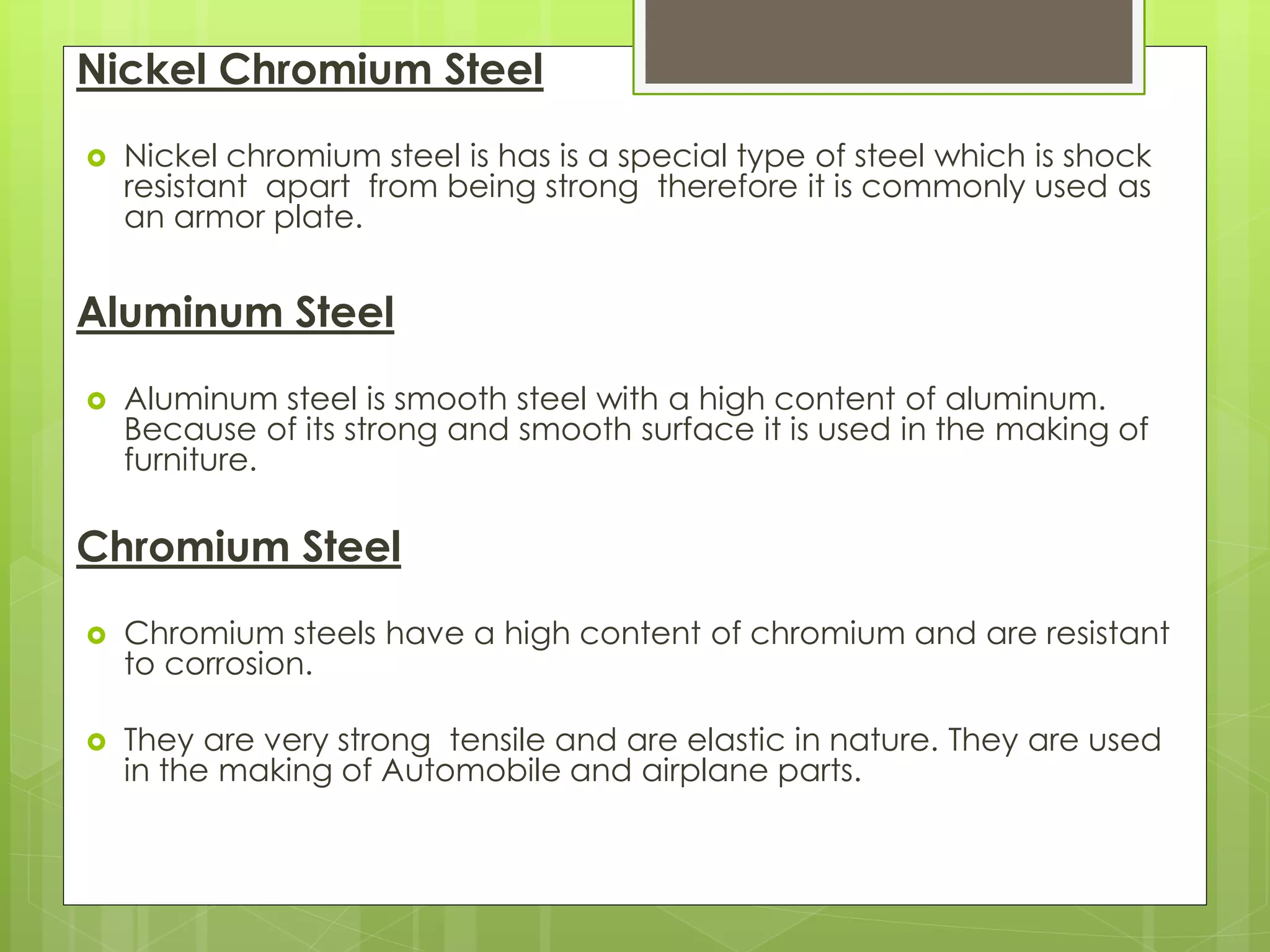 Types of steel | PDF