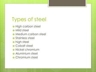 Types of steel | PDF