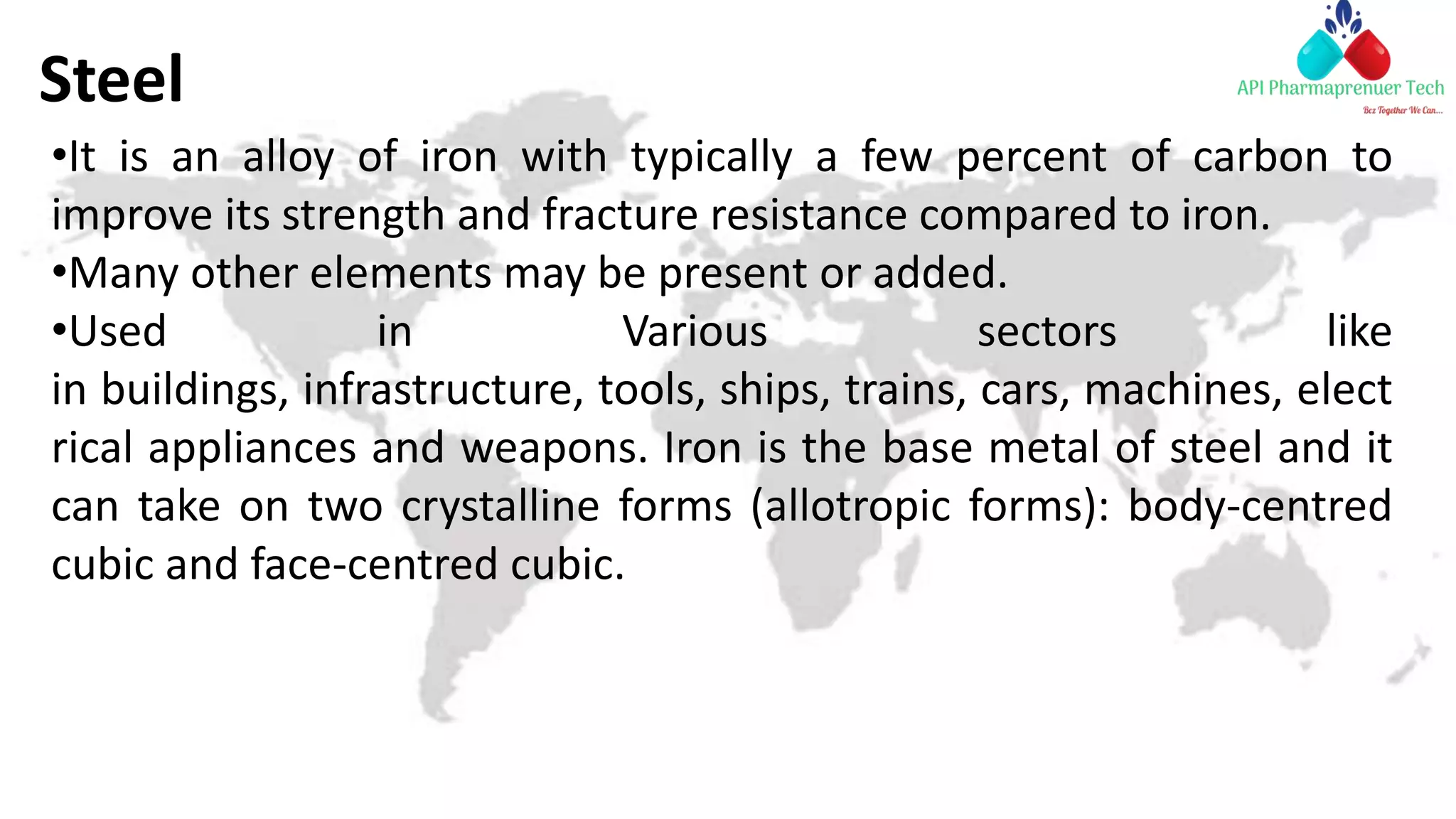 Types of steels used in API & Chemical Manufacturing Industries | PPT