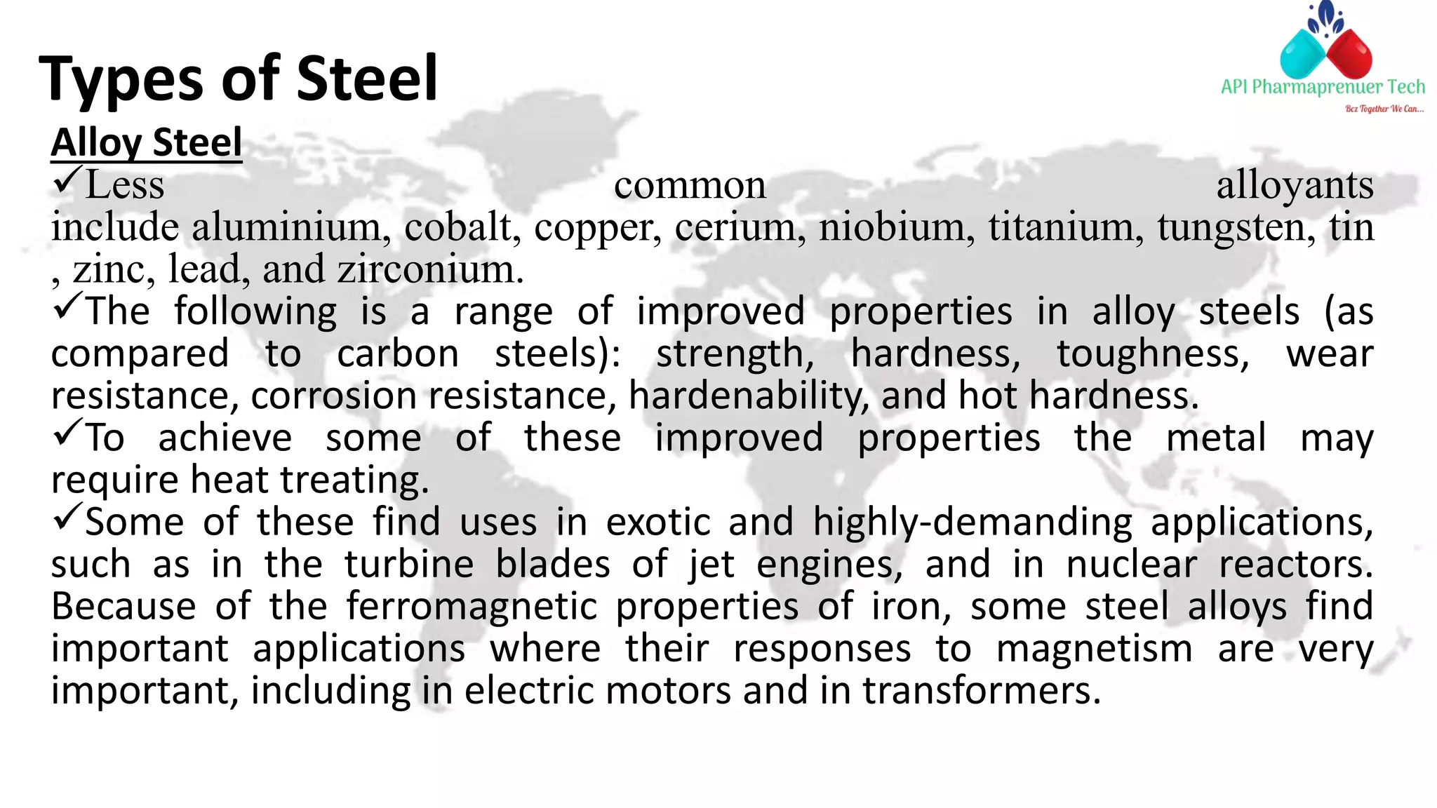 Types of steels used in API & Chemical Manufacturing Industries | PPT