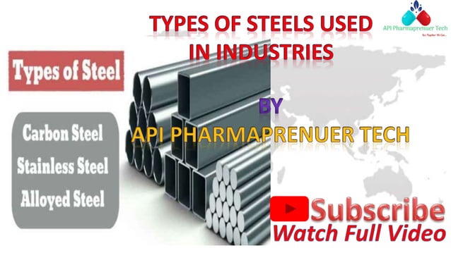Types of steels used in API & Chemical Manufacturing Industries | PPT