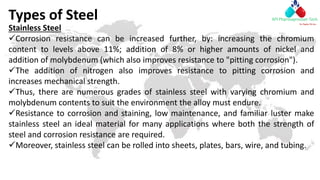 Types of steels used in API & Chemical Manufacturing Industries | PPTX
