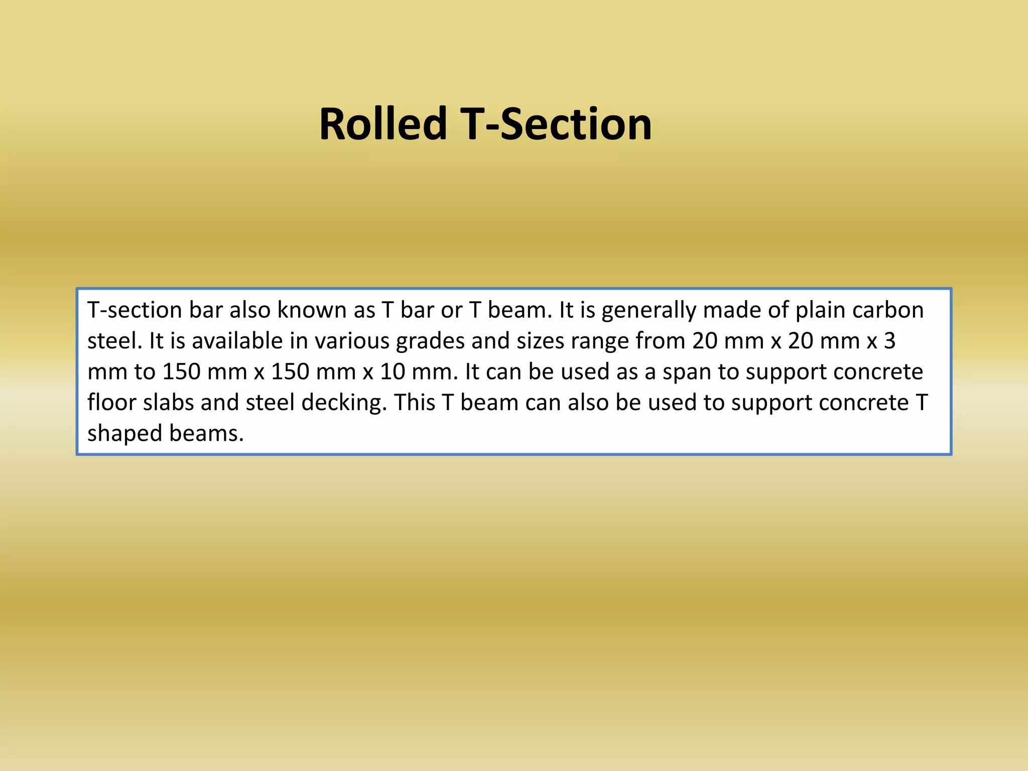 Types of Steel Bars in Used in Construction | PPTX