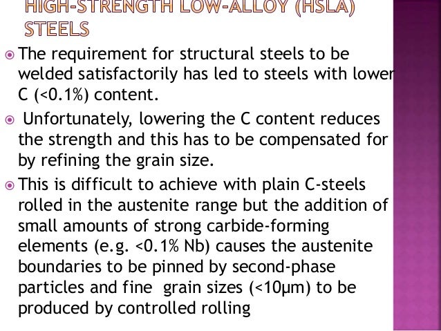 Types of steels in use