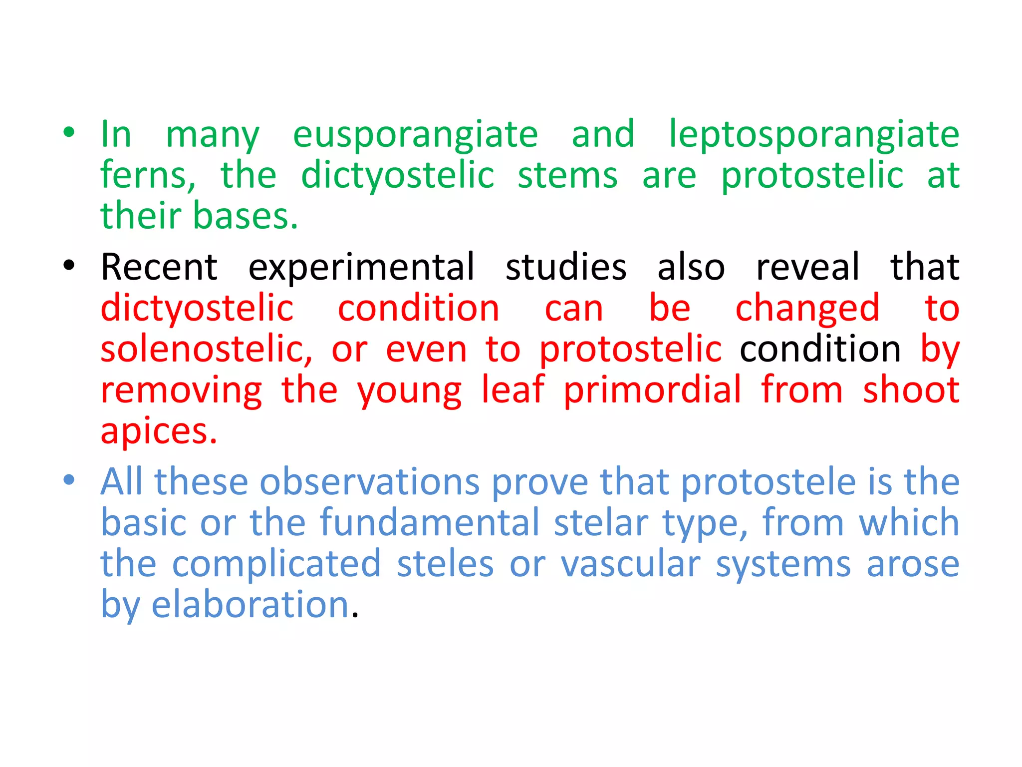 Types of stele and stelar evolution | PDF